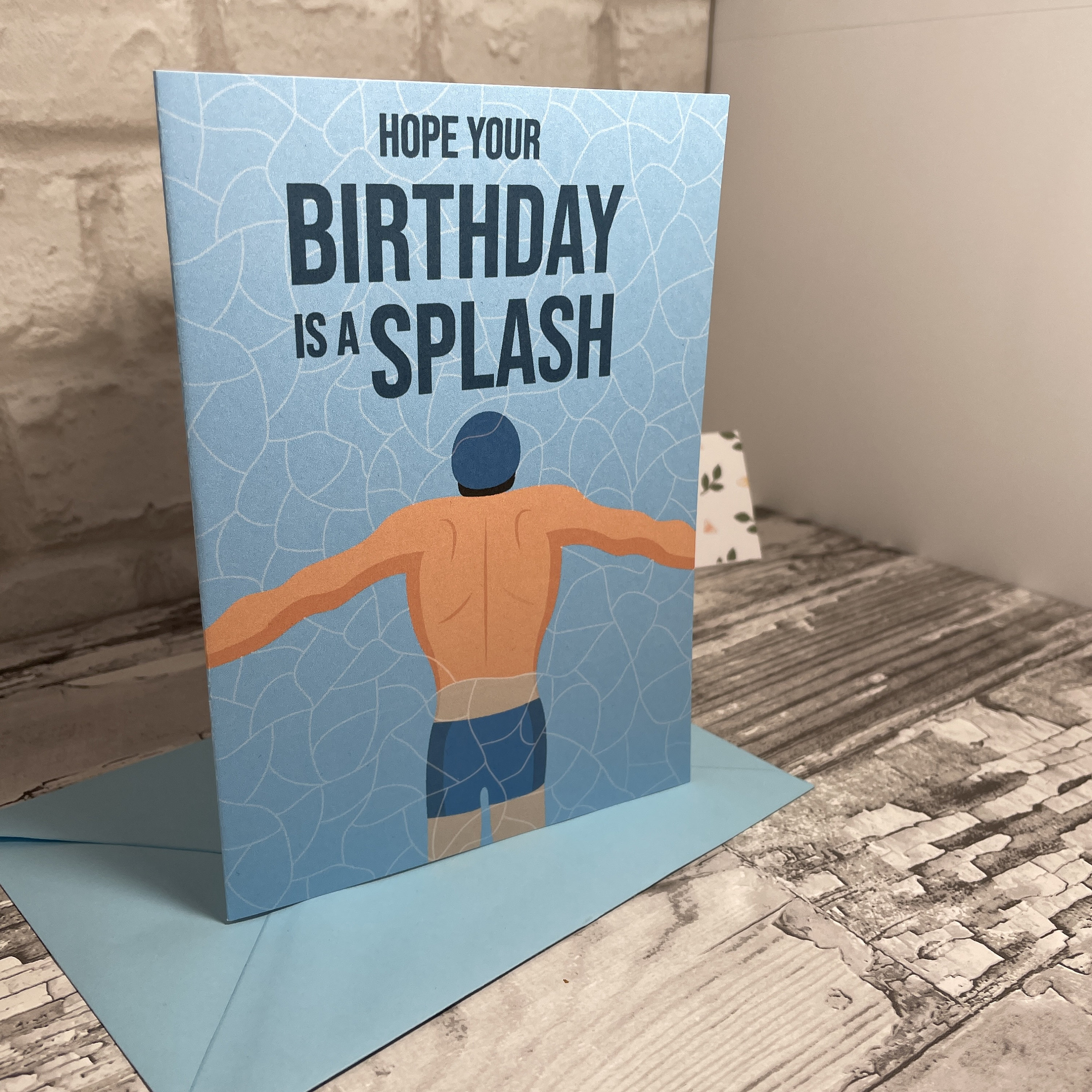 Swimming Birthday Card, Diving, Swimmer, Personalise - Etsy