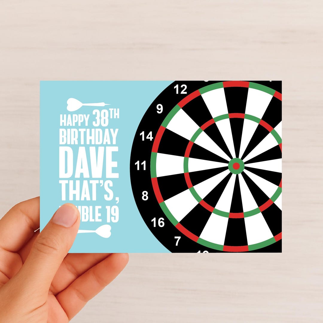 Personalized Darts Birthday Card | Sports Lover Gift - Etsy