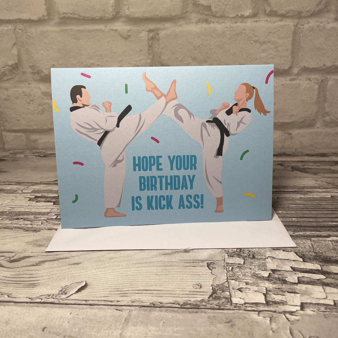 Karate, Sports Birthday Card, Personalise With a Message, Add a Name - Etsy