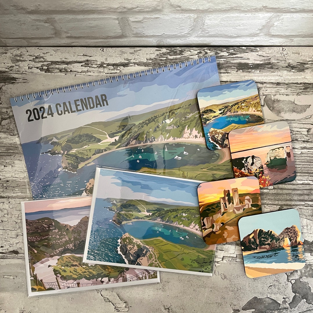 Dorset Gift Set, 2024 Calendar, Note Cards, Coasters, Dorset Landscapes ...