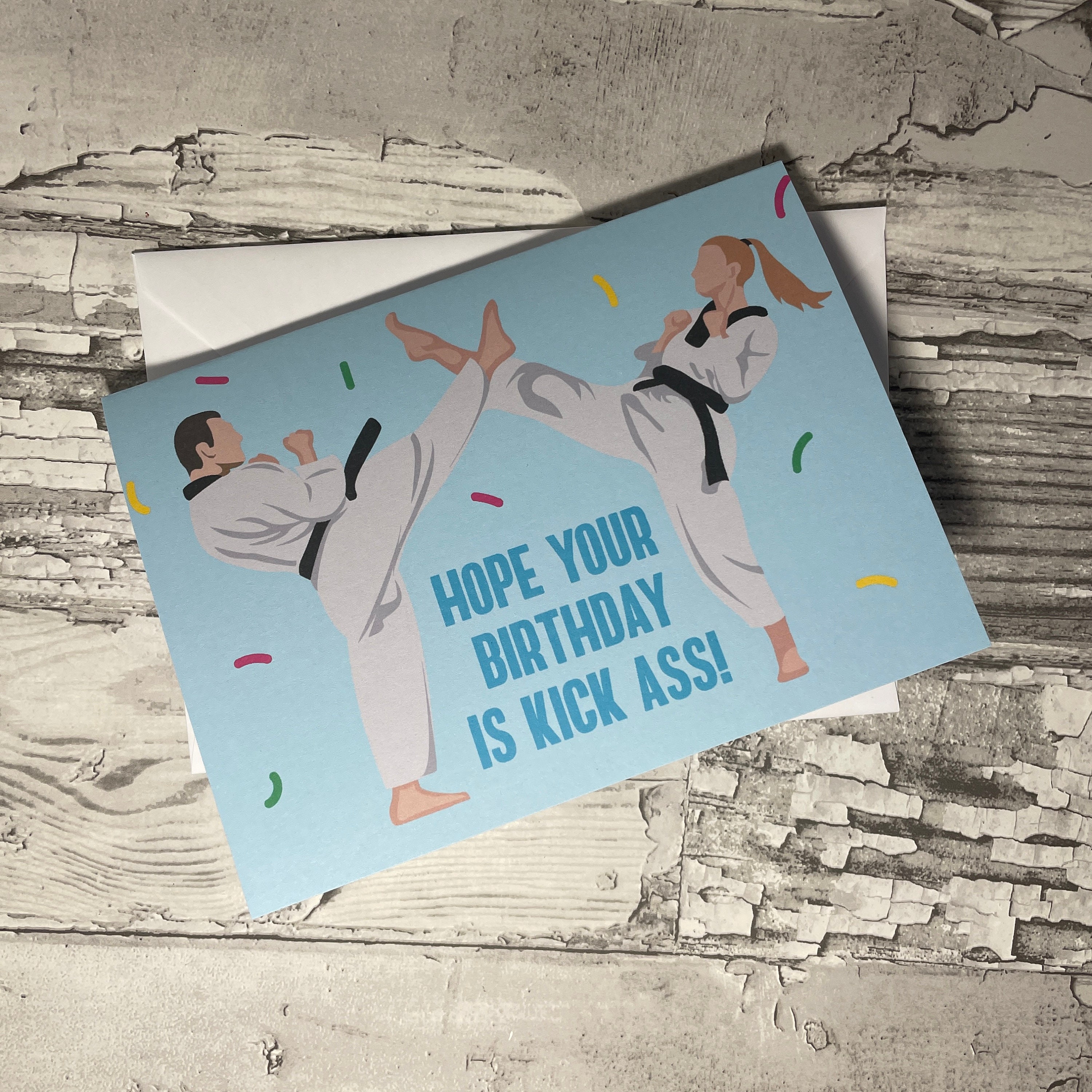 Karate, Sports Birthday Card, Personalise With a Message, Add a Name - Etsy