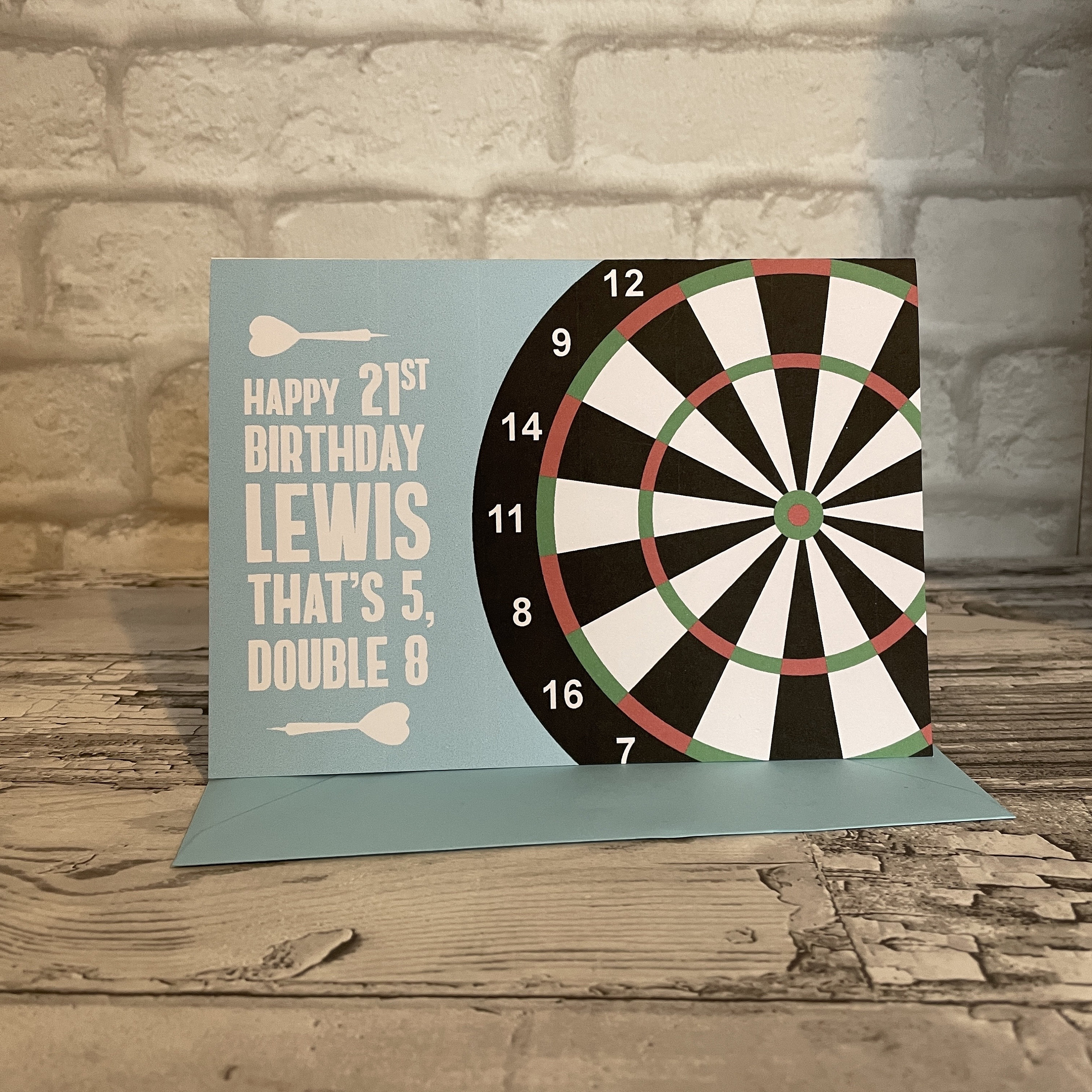 Darts Birthday Card, Special, Personalise With Name, Age, and Inside ...