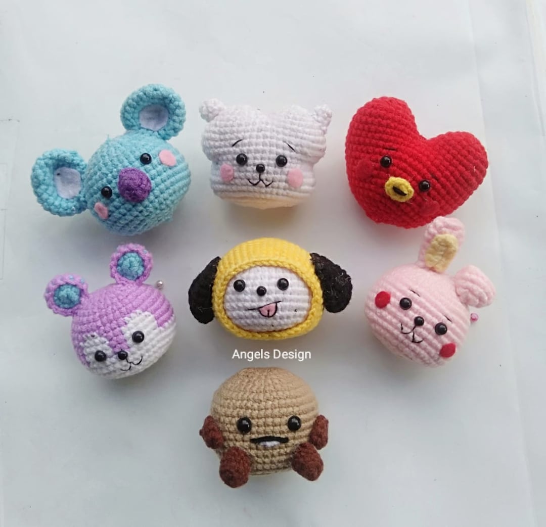 PATTERN Bundle AMIGURUMI || BT21 Head Keychain CROCHET - Etsy
