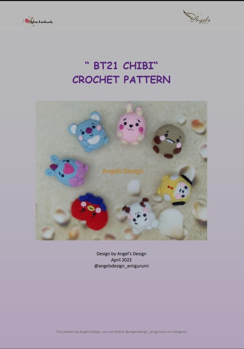 PDF Bundle Pattern BT21 CHIBI - Etsy