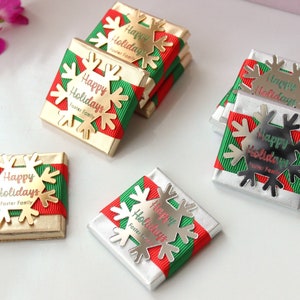 Personalized Christmas Chocolate Gift, Christmas Party Favors Custom ...