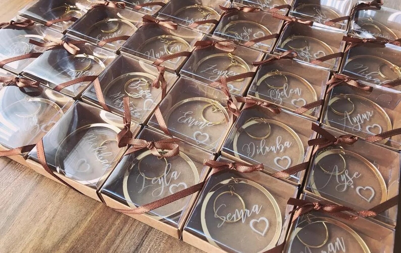 Personalized Name Keychain Wedding Favors for Guests Acrylic - Etsy