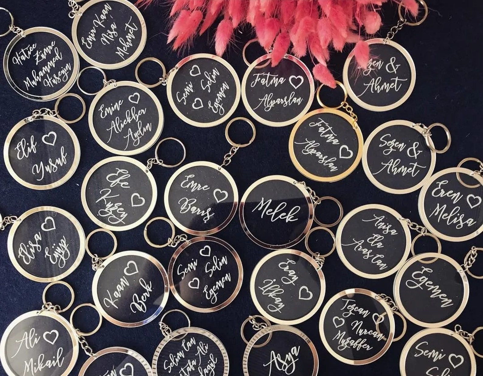 Personalized Name Keychain Wedding Favors for Guests Acrylic - Etsy