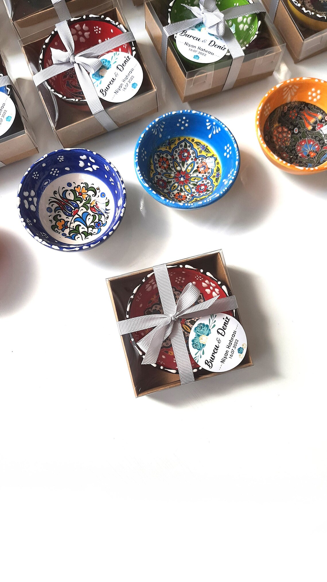 Wedding Bowl Tile Favors, Rustic Personalized Wedding Favors, Ceramic ...