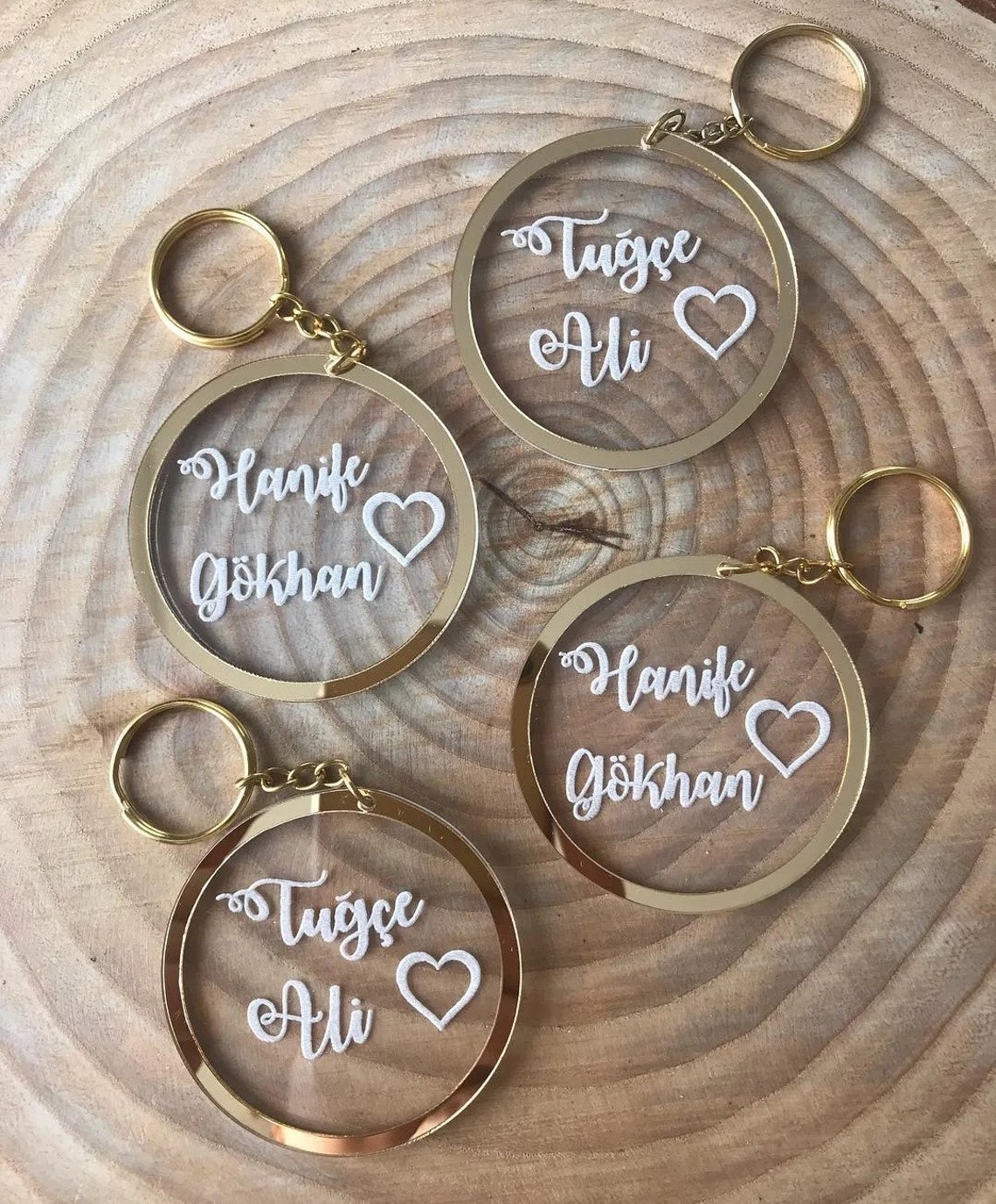 Personalized Name Keychain Wedding Favors for Guests Acrylic - Etsy