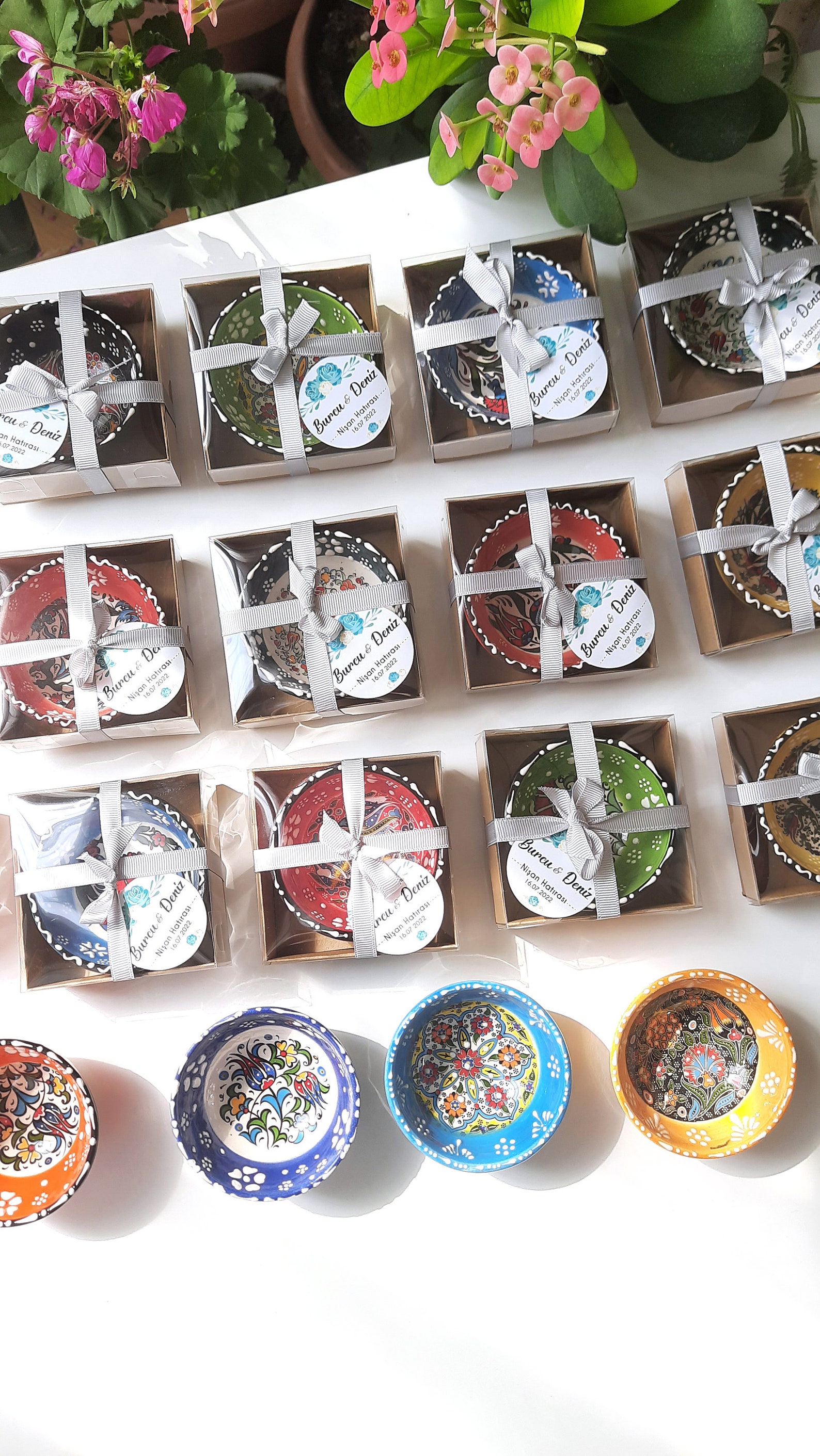 Wedding Bowl Tile Favors, Rustic Personalized Wedding Favors, Ceramic ...