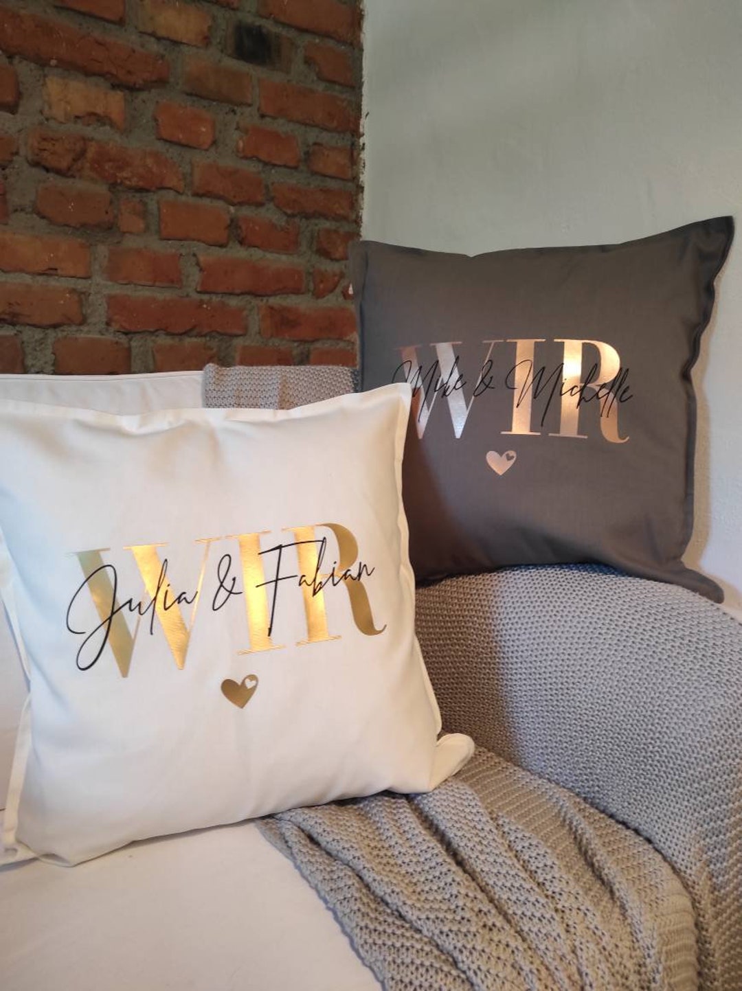 Personalized "we" Pillow, Pillowcase / Partner, Wedding, Anniversary ...