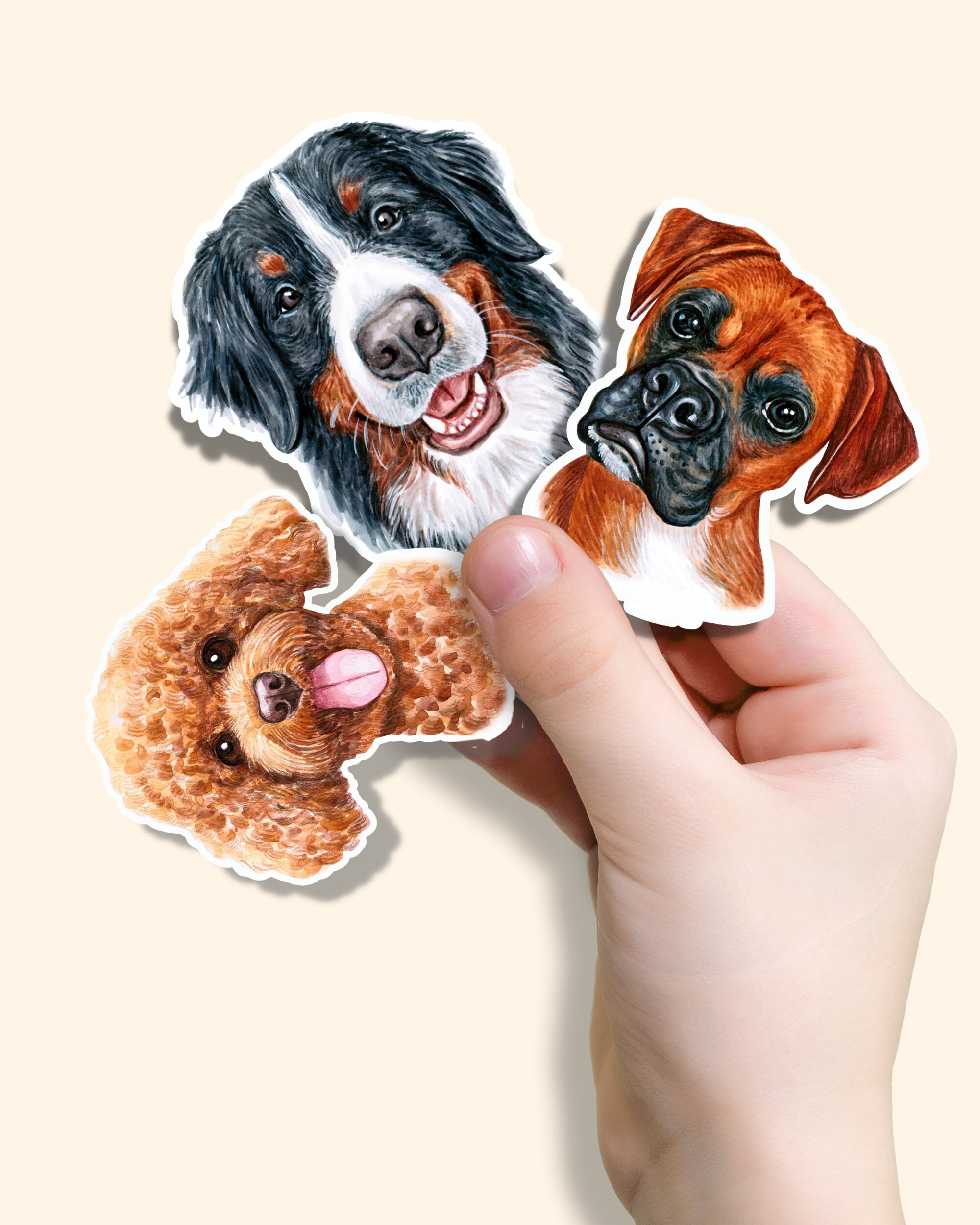 Die-cut Dog-breeds Stickers. Watercolor Dog Vinyl Stickers - Etsy UK