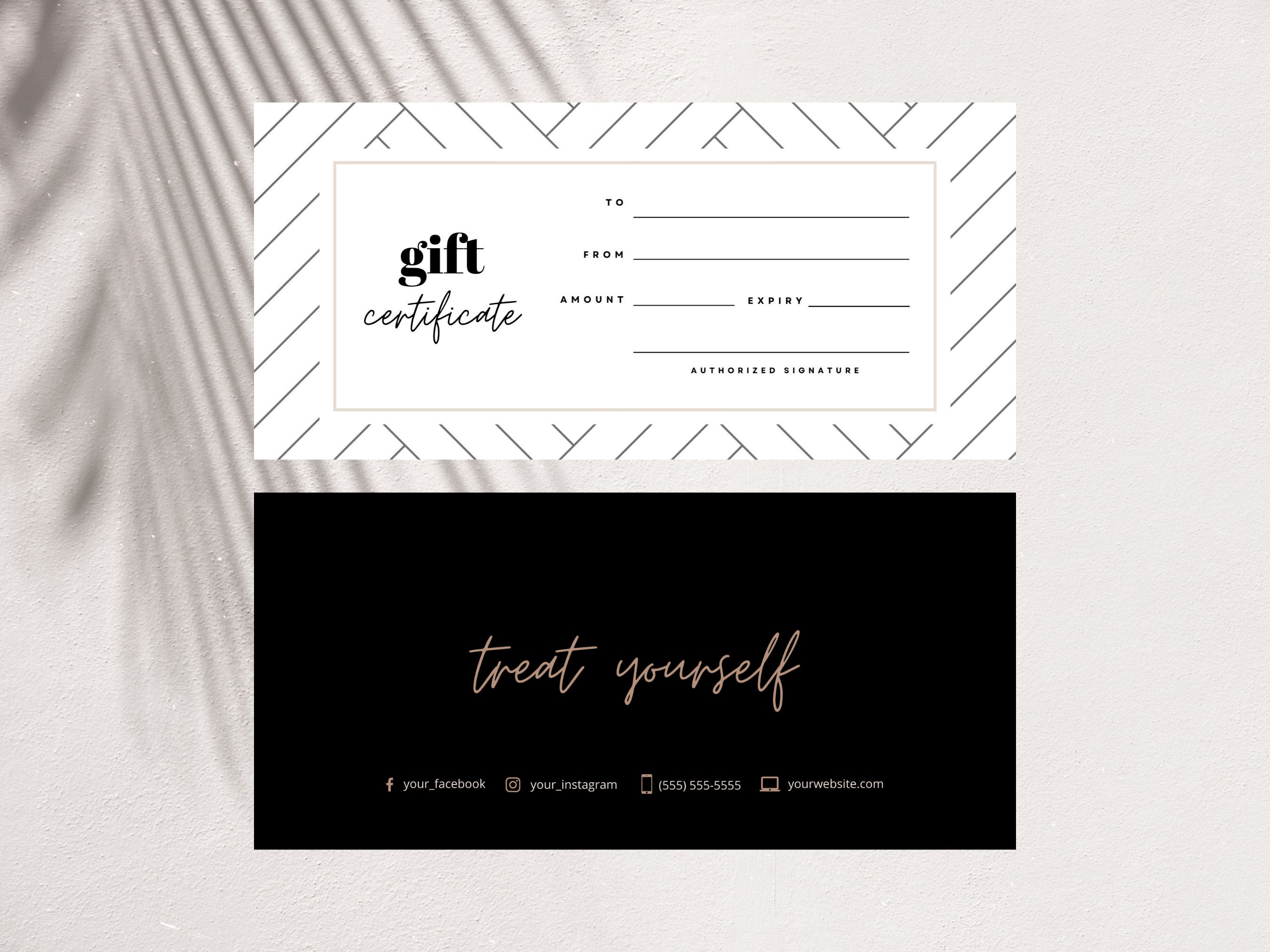 Spray Tan Gift Certificate Template | Spray Tanning Business | Editable ...