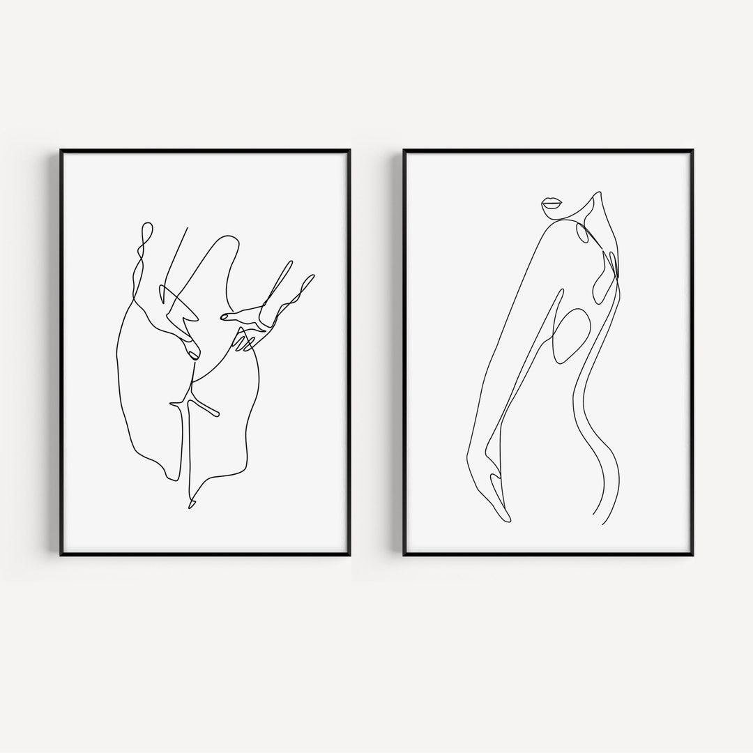 Spray Tan Line Art Poster Template | Set of 2 Decor Prints | Spray Tan ...