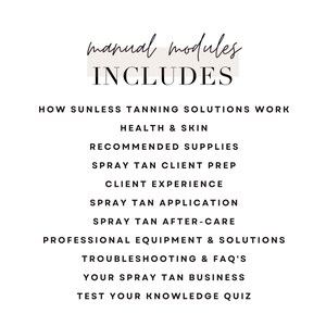 Editable Spray Tan Training Manual | Neutral, Modern, Easy to Follow ...