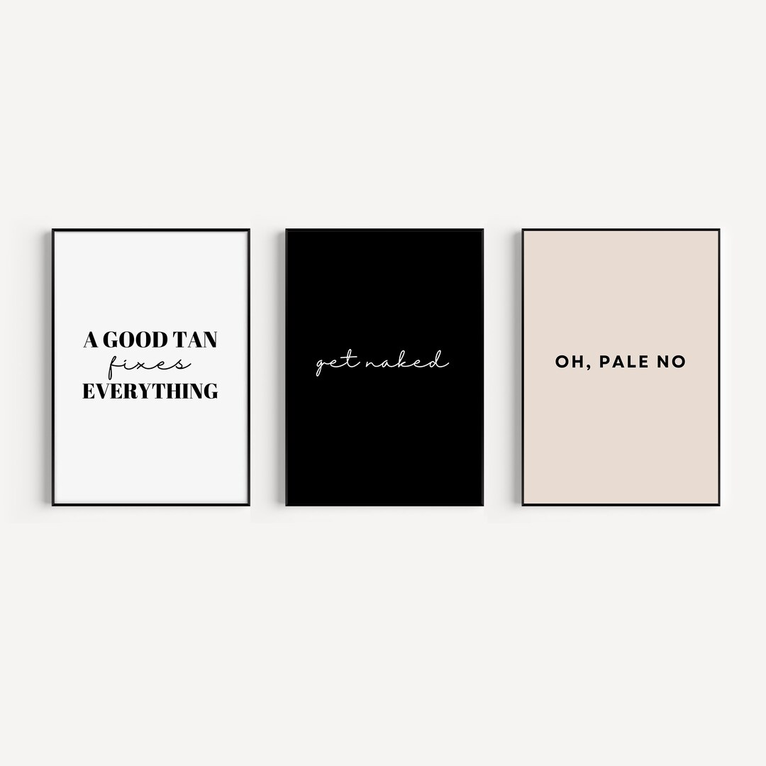 Spray Tan Posters Template | Set of 3 Tanning Studio Prints | Salon ...