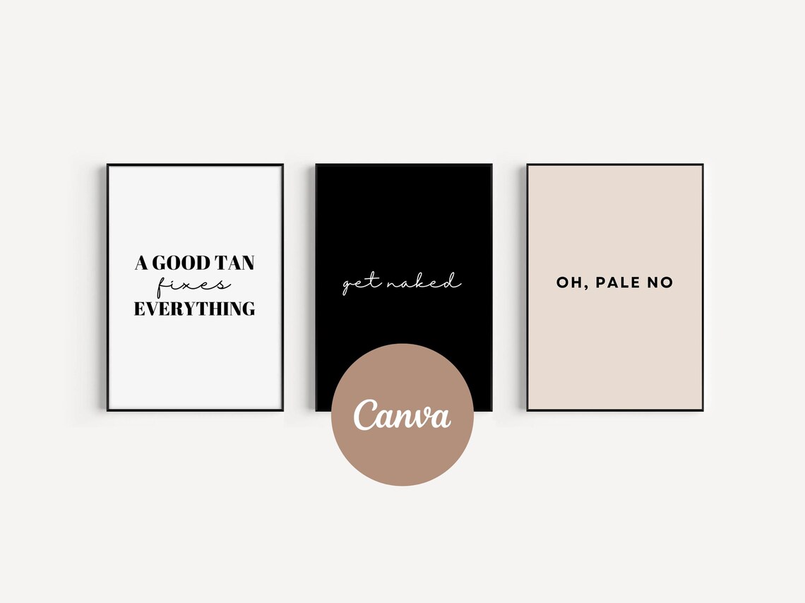 Spray Tan Posters Template: Minimalist Salon Decor (canva Editable) - Etsy