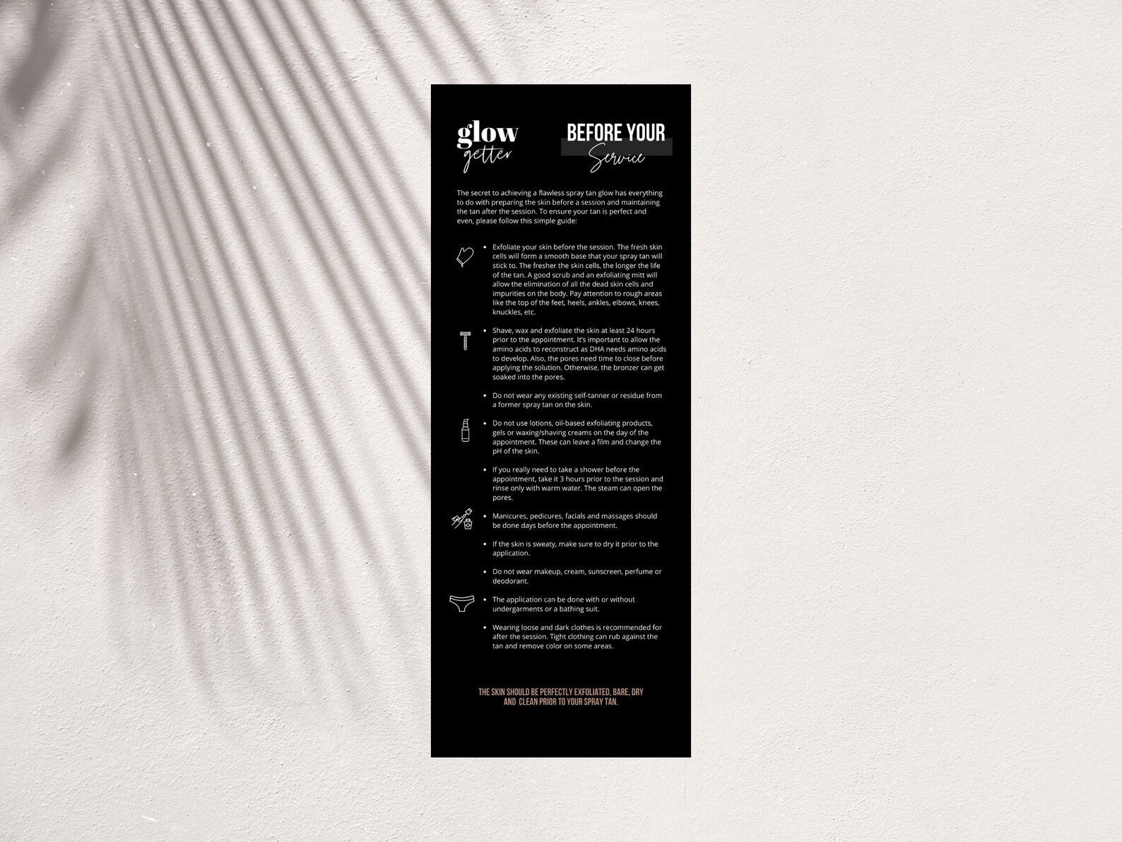 Spray Tan Service Menu Template Salon Price List Spray Tan - Etsy