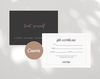 Spray Tan Business Gift Voucher Design | Palm Tree Branding | Gift ...
