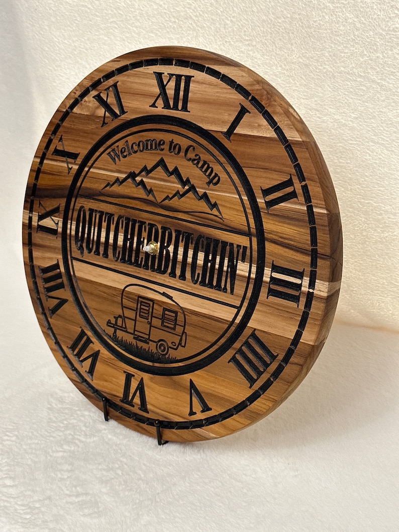Welcome to Camp Quitcherbitchin Camping 15 Wood Clock - Etsy