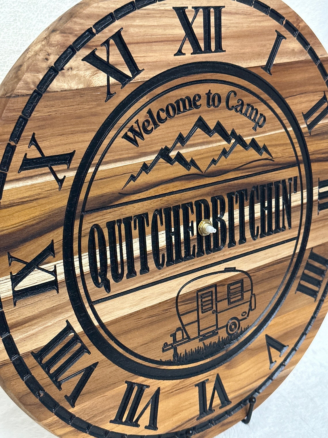 Welcome to Camp Quitcherbitchin Camping 15 Wood Clock 1 Thick - Etsy