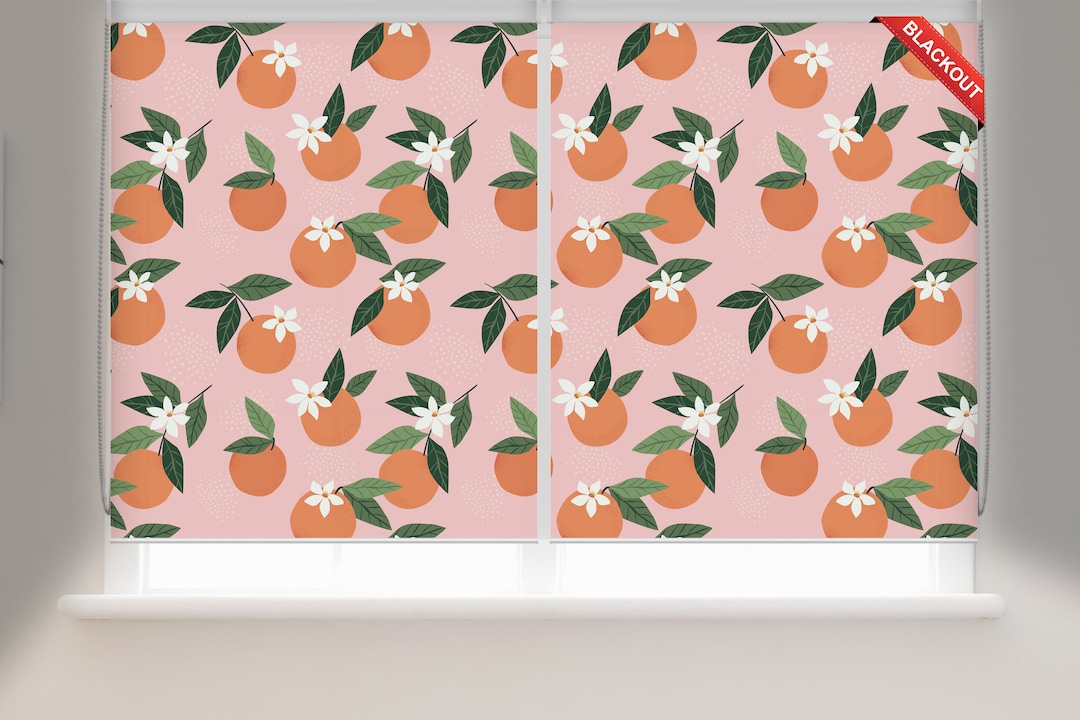 Tropical Oranges Shades, Abstract Roller Blinds, Modern Roller Blinds ...