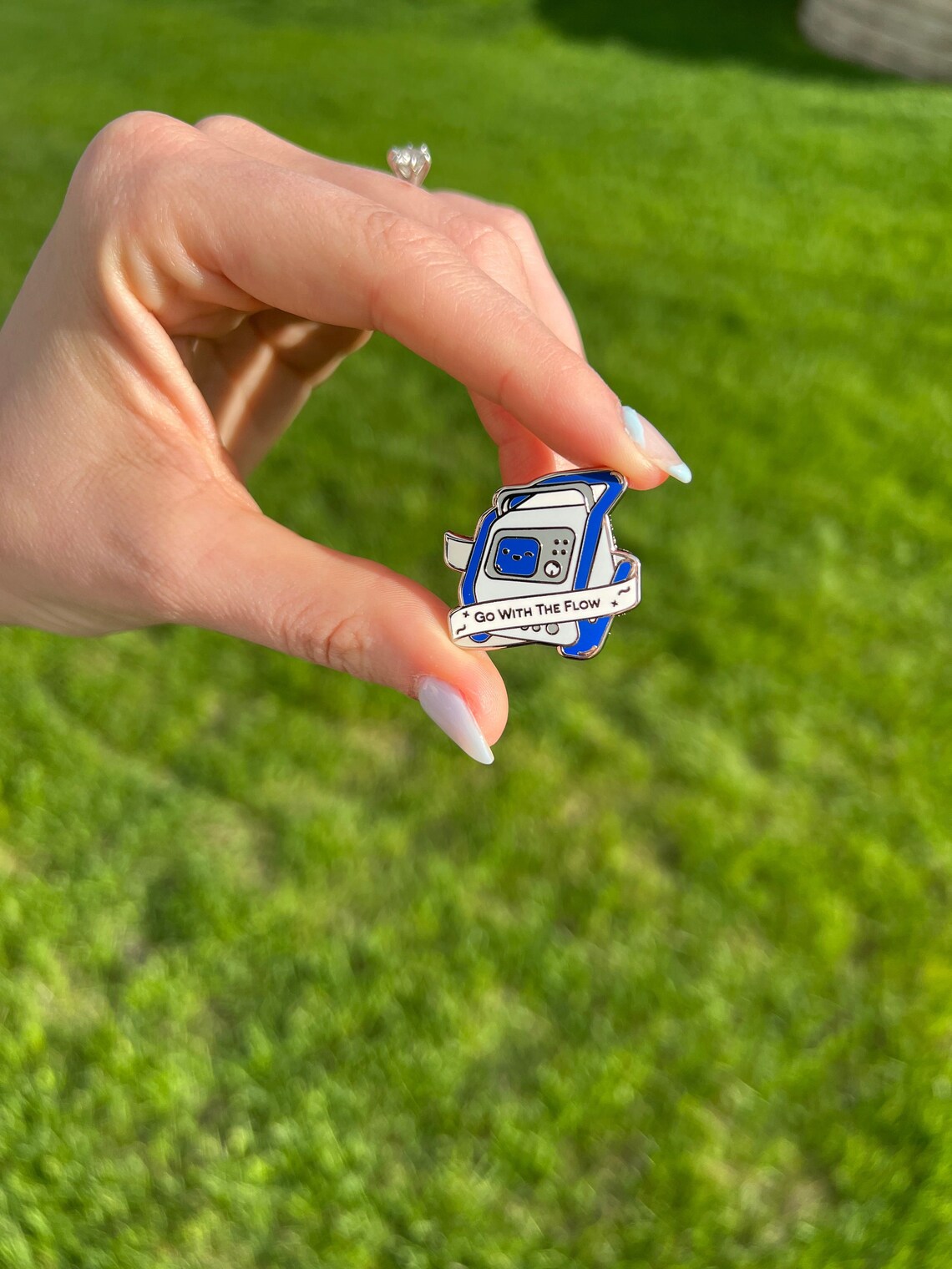 ECMO Go With the Flow Hard Enamel Pin Medical Nurse - Etsy