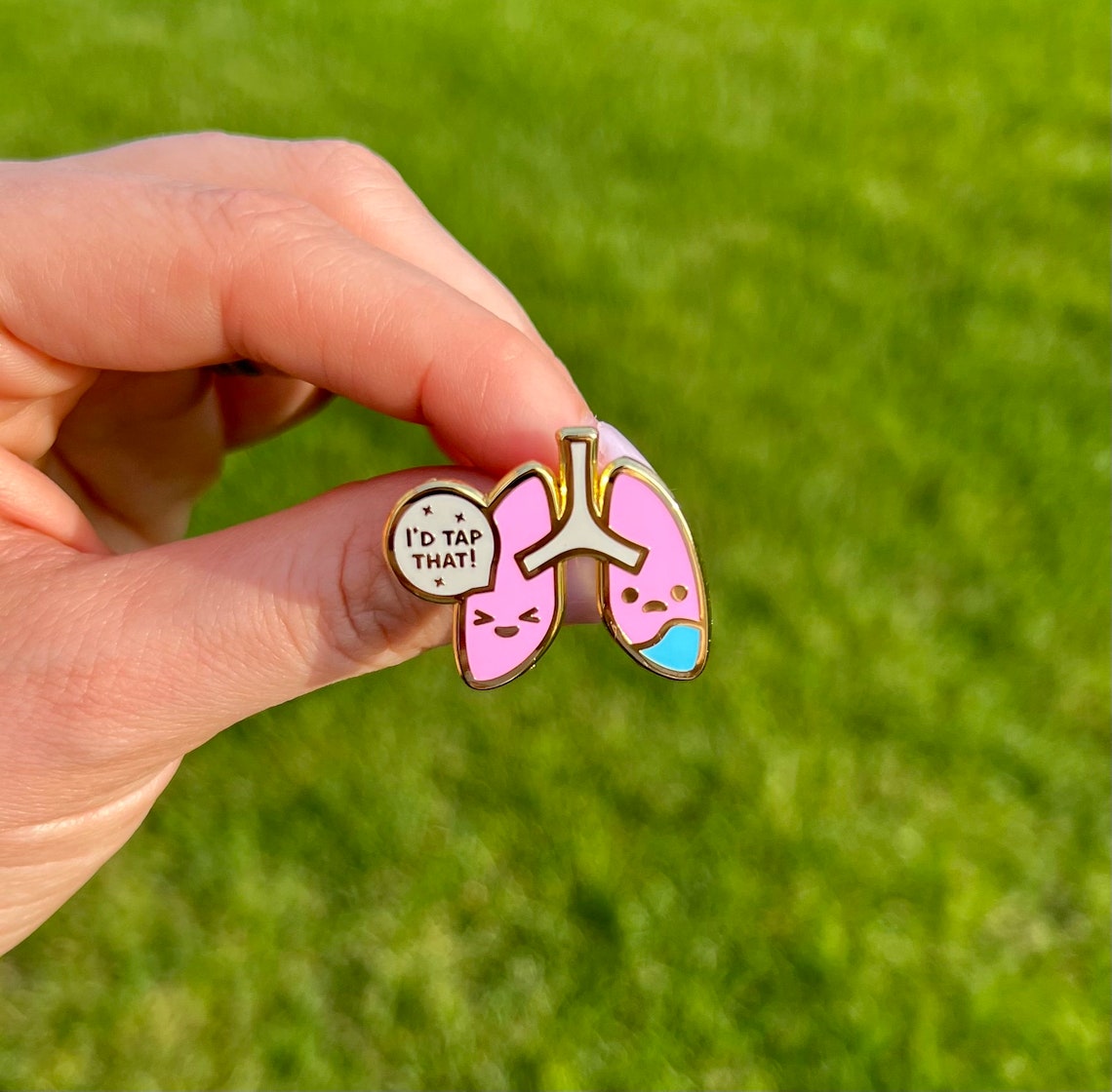 Lungs Tap That Hard Enamel Pin Medical Nurse Doctor - Etsy