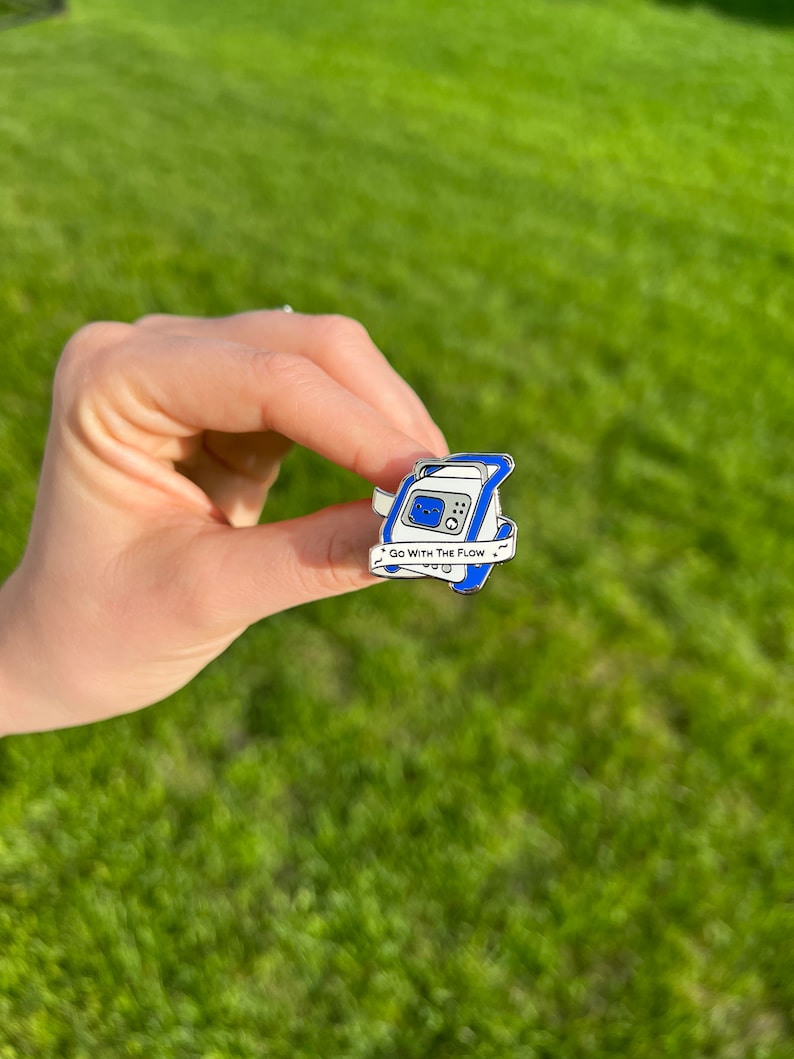 ECMO Go With the Flow Hard Enamel Pin Medical Nurse - Etsy