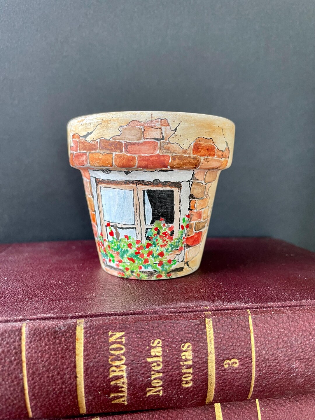 Hand-painted Terracotta Pot: Italian Country House Succulent Planter - Etsy