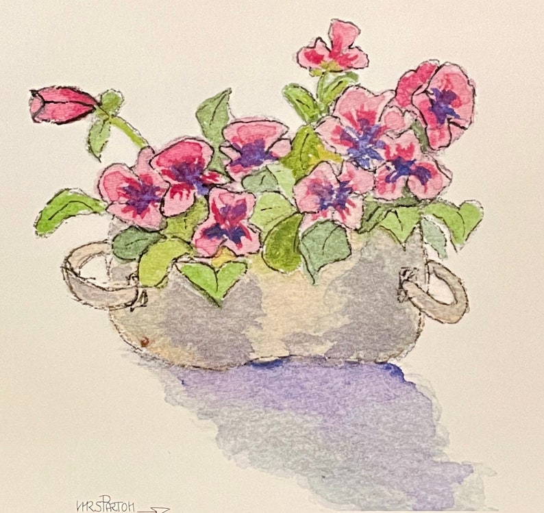 Watercolor Flower Greeting Cards, Custom Card Set, Eco-friendly - Etsy