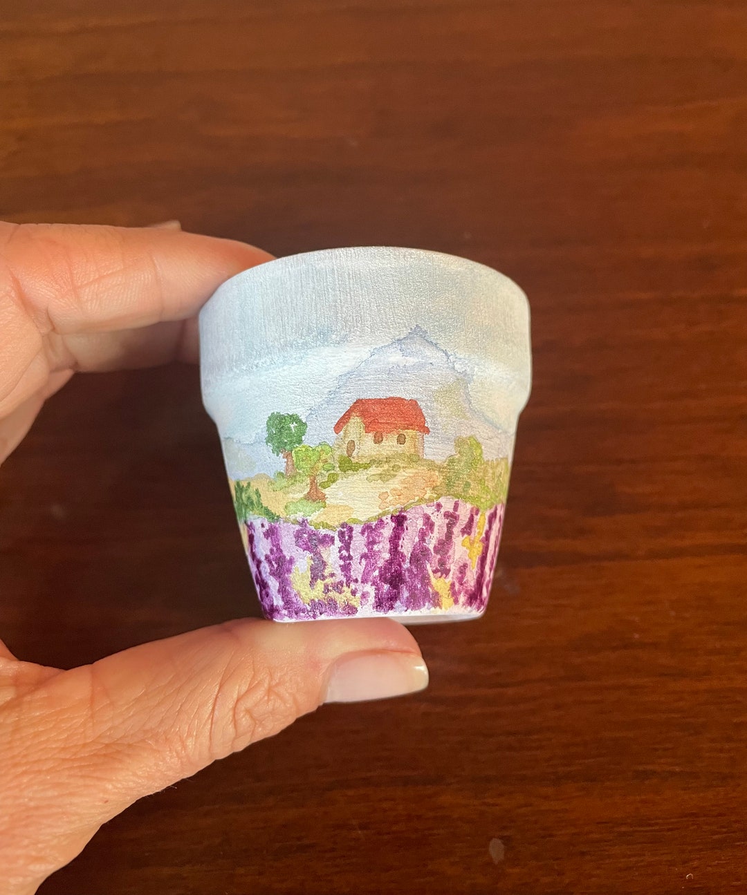 Custom Unique Hand Painted Watercolor Pots for Plants & Succulents - Etsy