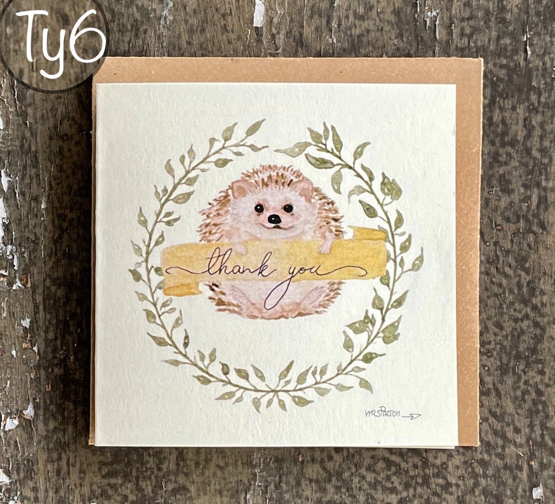 Hand-painted Watercolor Thank You Cards, 3x3, Custom Set - Etsy