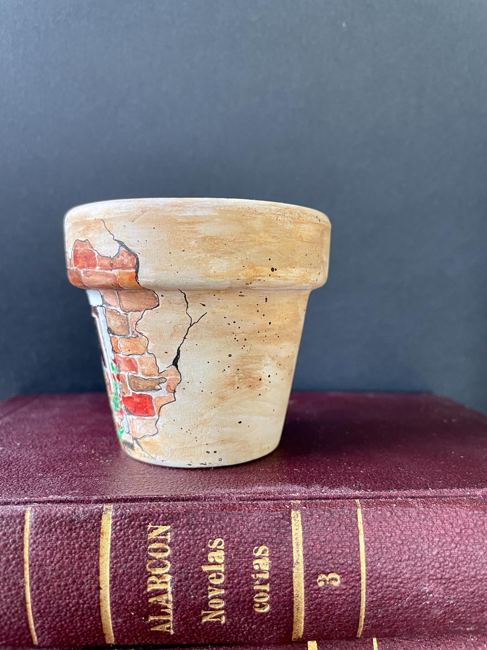Hand-painted Terracotta Pot: Italian Country House Succulent Planter - Etsy