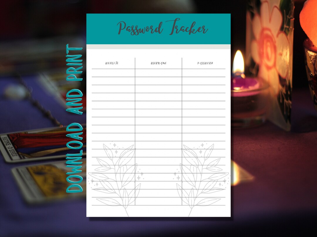 Password Keeper Printable, Digital Password Tracker, Password Log Book ...