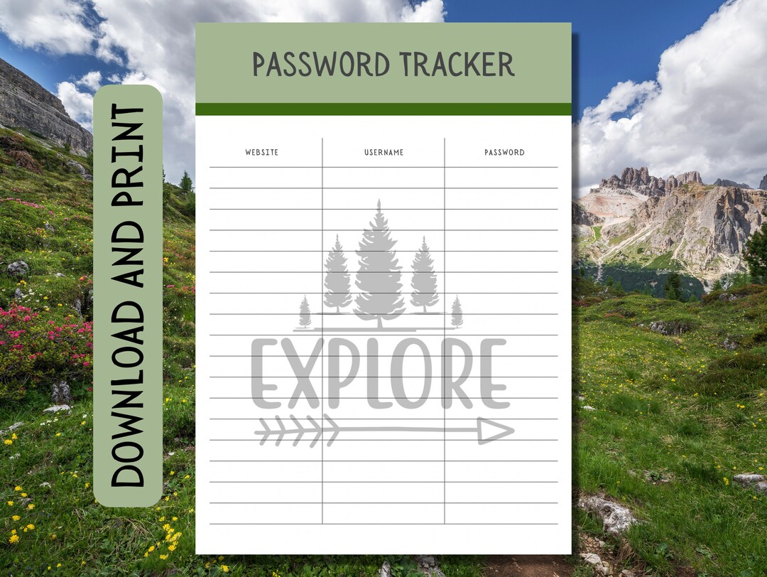 Password Keeper Printable, Digital Password Tracker, Password Log Book ...