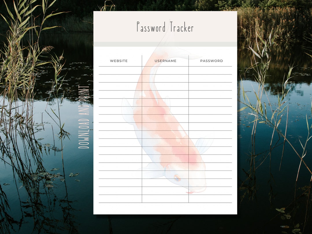 Password Keeper Printable, Digital Password Tracker, Password Log Book ...