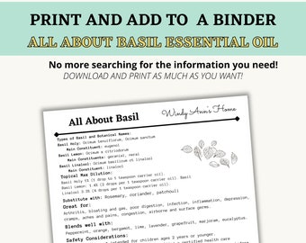 Geranium Essential Oil Reference Guide Cheat Sheet Data - Etsy