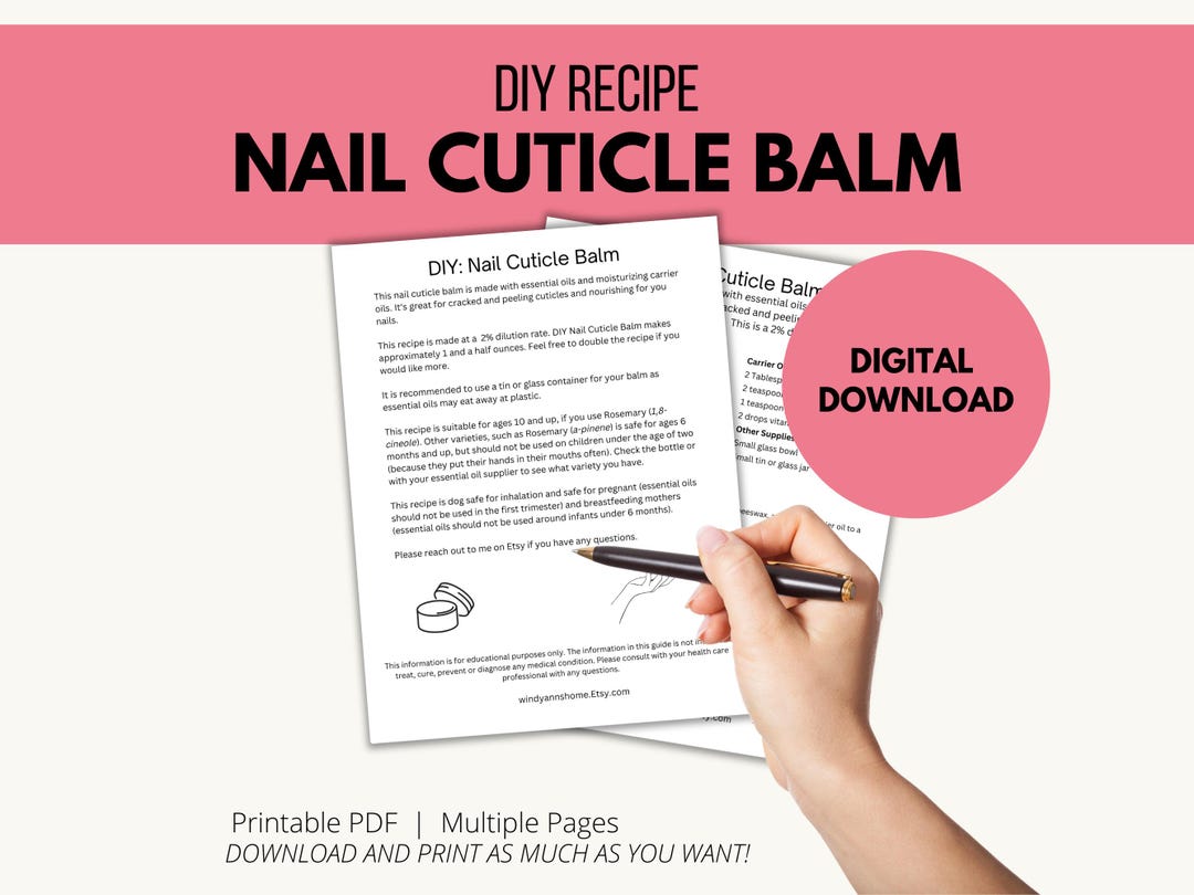 DIY Nail Cuticle Balm Essential Oil Recipe Aromatherapy Recipe Do It ...