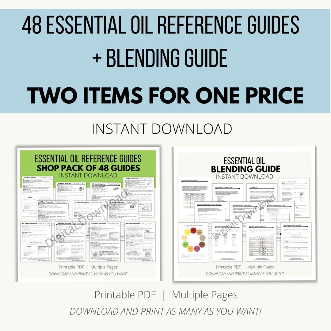 Essential Oil Reference & Blending Guide Bundle (digital Download) - Etsy