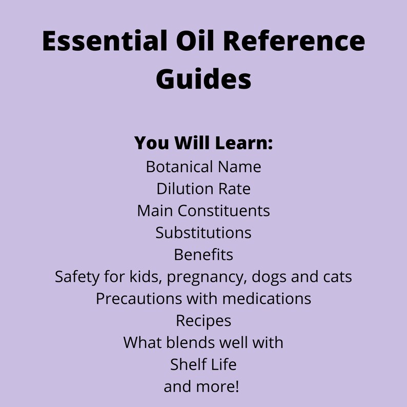 Juniper Berry Essential Oil Reference Guide Cheat Sheet Data - Etsy