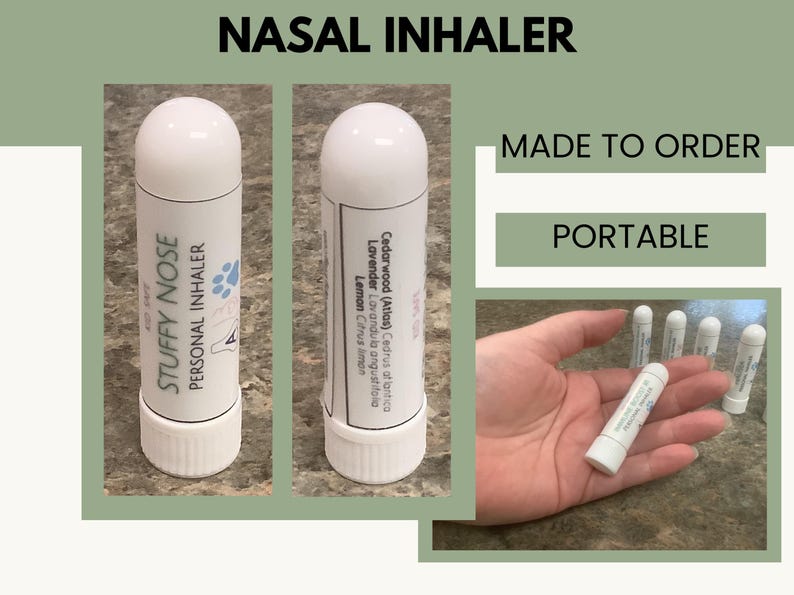Stuffy Nose Personal Nasal Inhalers Made to Order With Essential Oils ...