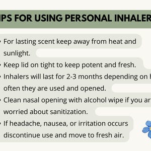 Stuffy Nose Personal Nasal Inhalers Made to Order With Essential Oils ...