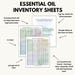 Essential Oil Inventory Sheet: Printable Tracker (color & B/W) (digital ...