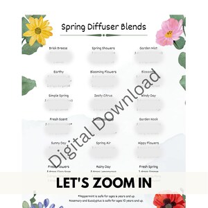 Spring Essential Oil Diffuser Blends Poster (digital Download) - Etsy
