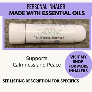 Calming Personal Nasal Inhalers Made to Order With Essential Oils ...