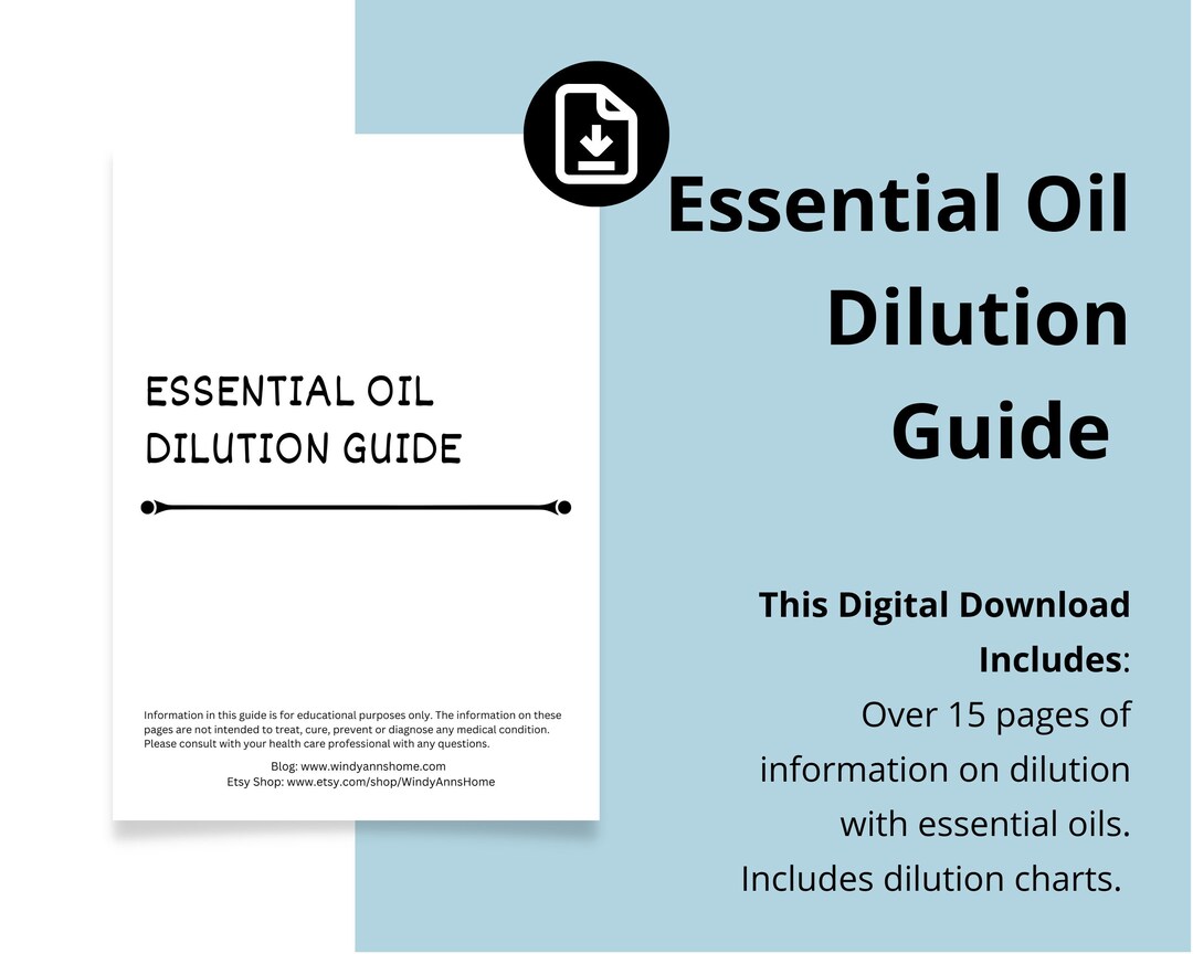 Essential Oil Dilution Guide - How to Dilute Essential Oils - Digital ...