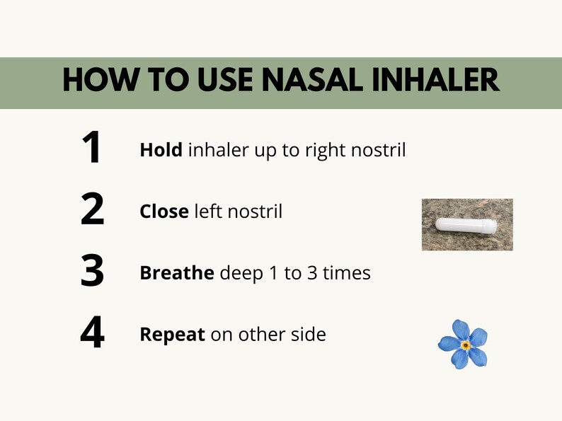 Stuffy Nose Personal Nasal Inhalers Made to Order With Essential Oils ...