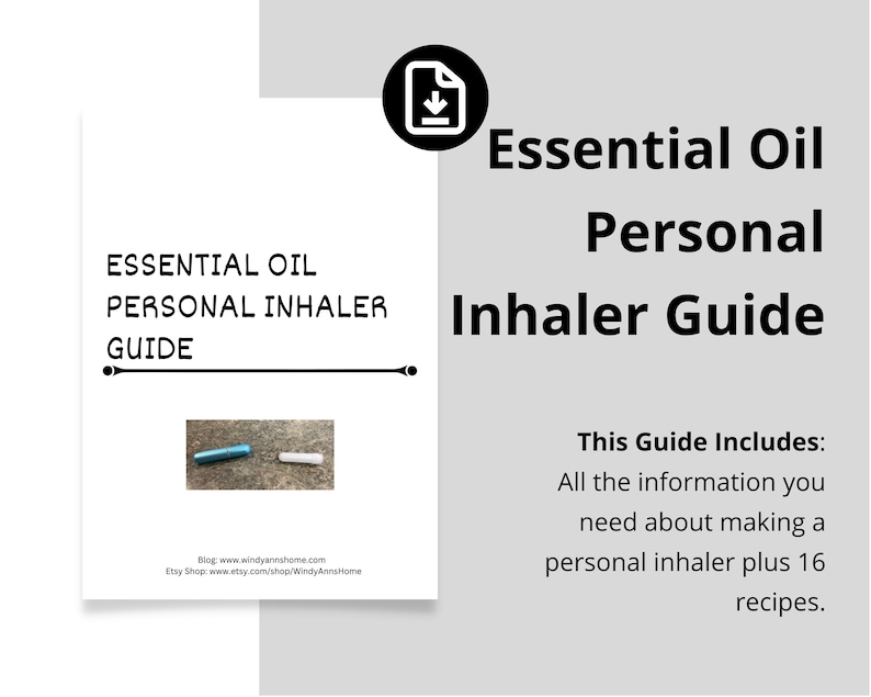 Essential Oil Personal Inhaler Guide Digital Download Guide for Nasal ...