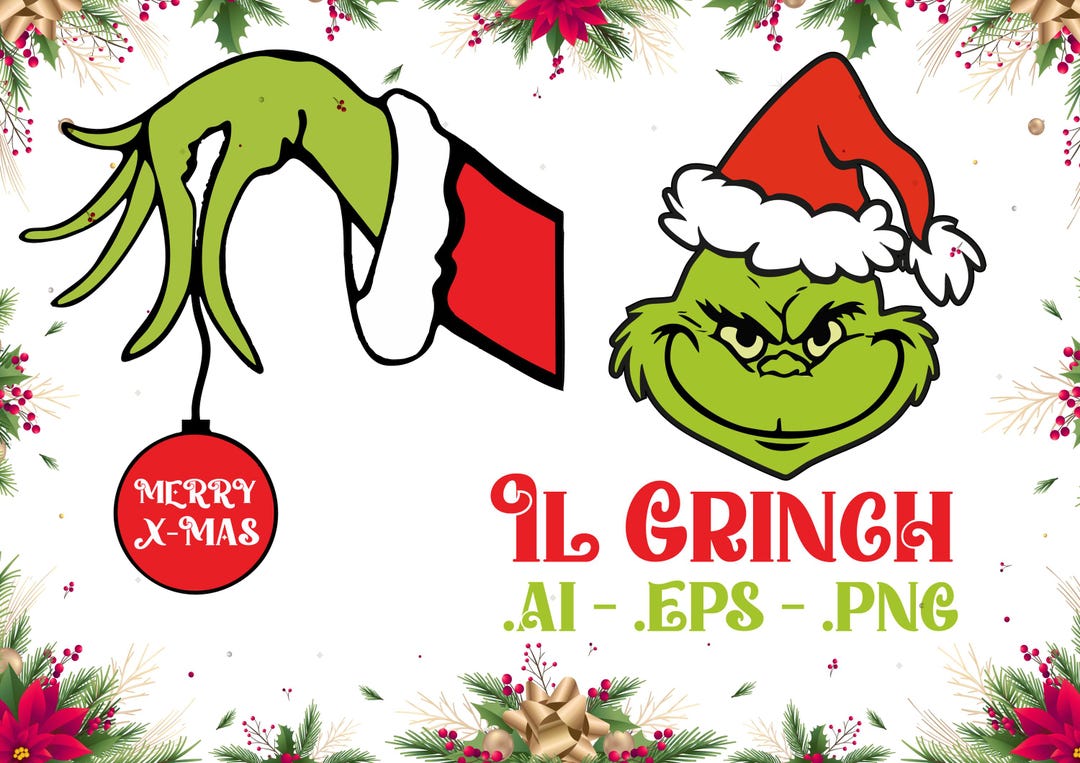 The Grinch Vector Formats .ai, .eps, .png - Etsy